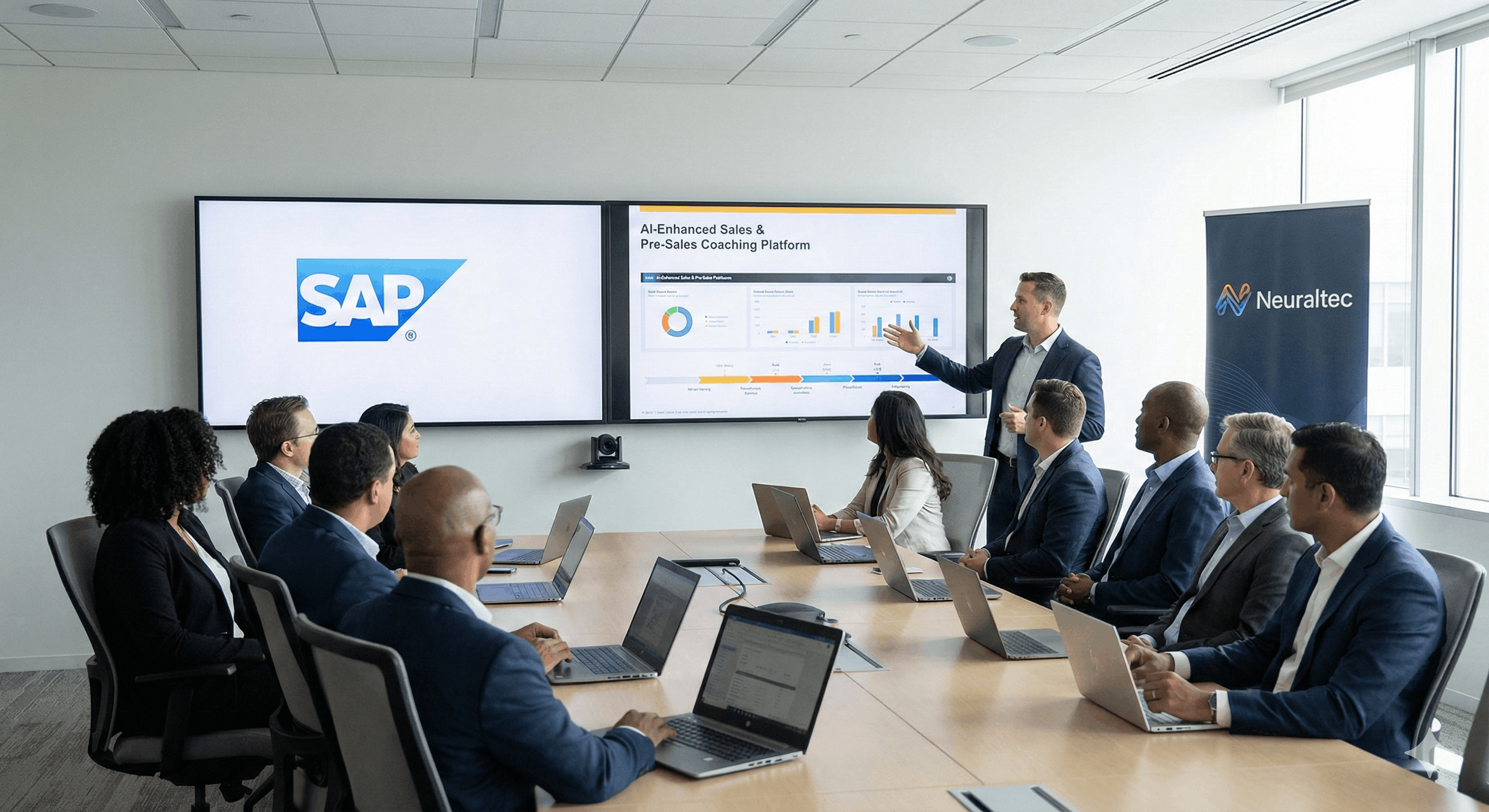 Cómo SAP escaló el coaching de ventas y pre-sales con Inteligencia Artificial - Neuraltec